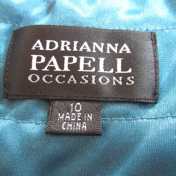 Adrianna Papell | Dresses | Adrianna Papell Teal Blue Tiered Flutter ...